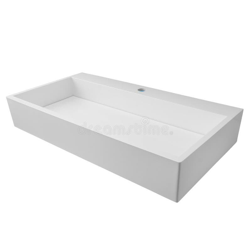 White Ceramic Sink Wash Basin for the Bathroom Isolated on the ...