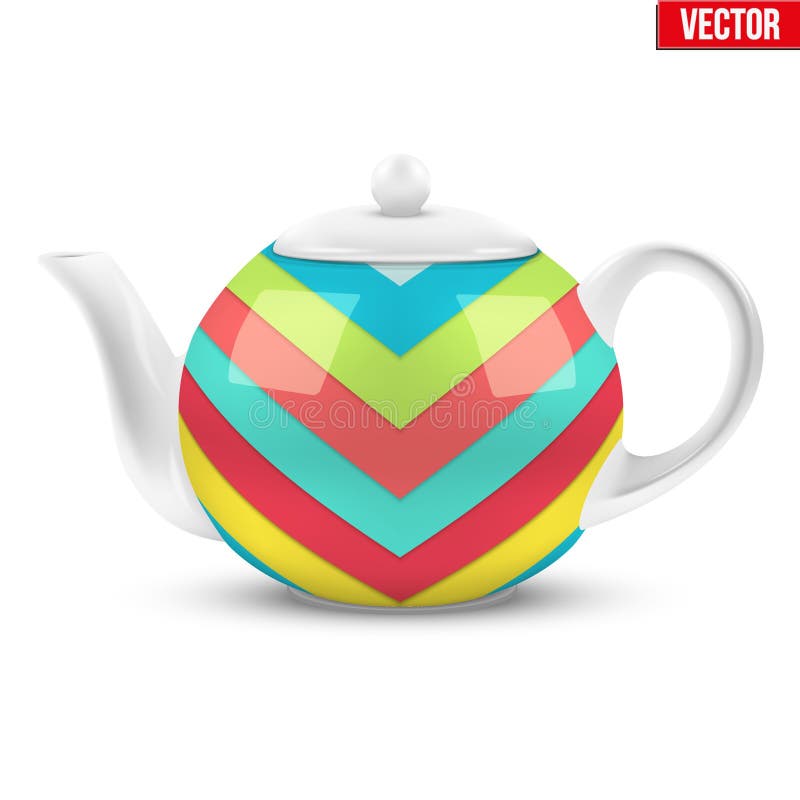 Ceramic Teapot in Baseball Ball Style. Vector Stock Vector ...