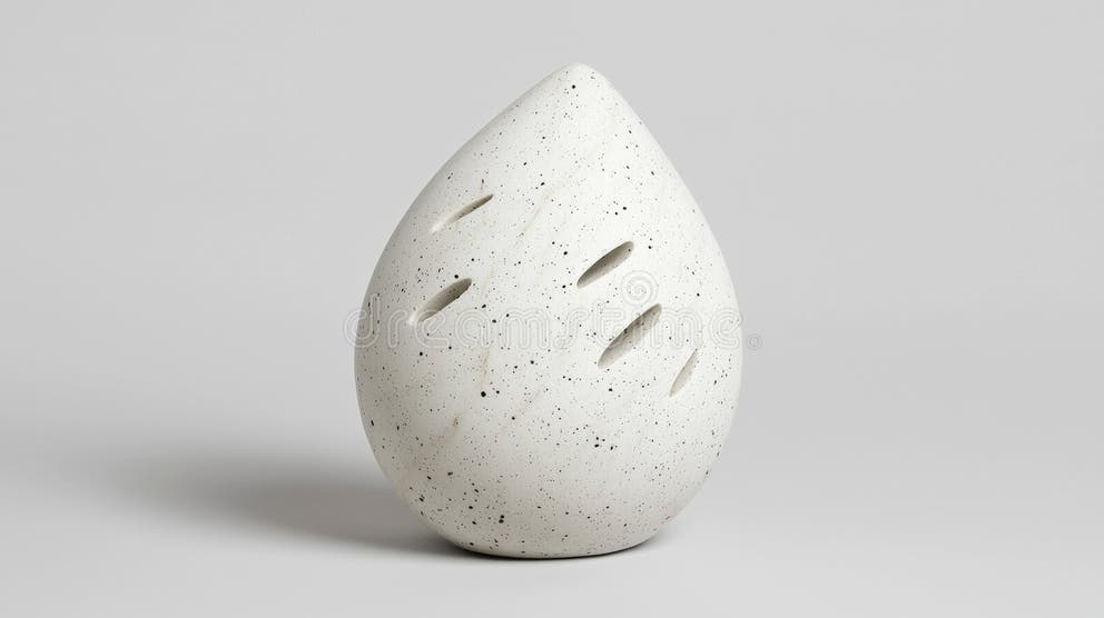 White Ceramic Teardrop-shaped Object with Small Holes on Its Surface ...
