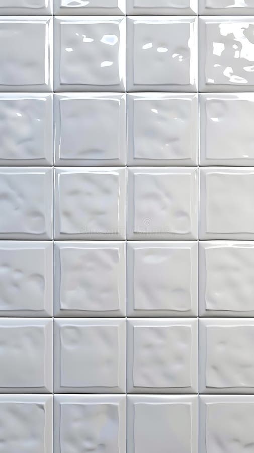 White Ceramic Tiles with a Glossy Finish, Seamless Texture. Modern ...