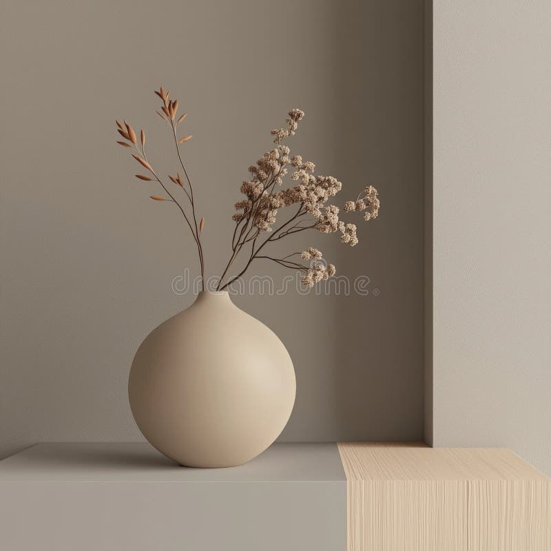 White Ceramic Vase with a Rough Texture, Round and White Stock Image ...