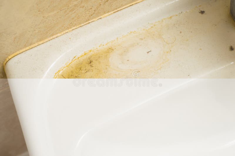White Ceramic Washbasin before and after Washing Stock Photo - Image of ...