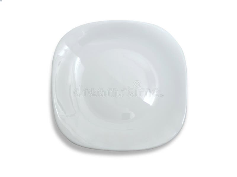 White Ceramics Plate Bowl Isolated Cut Out, Empty Tableware Mock Up ...
