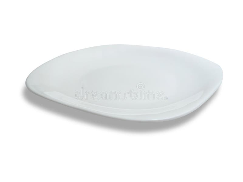 White Ceramics Plate Bowl Isolated Cut Out, Empty Tableware Mock Up ...