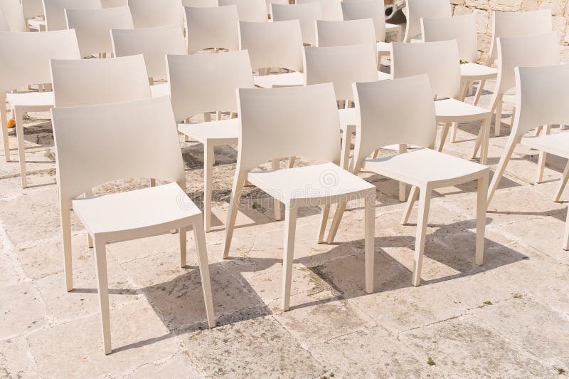 White chair group. stock photo. Image of event, convention - 52463810