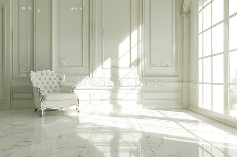 White Chair Room Next Window Suitable Interior Design Concepts Stock ...