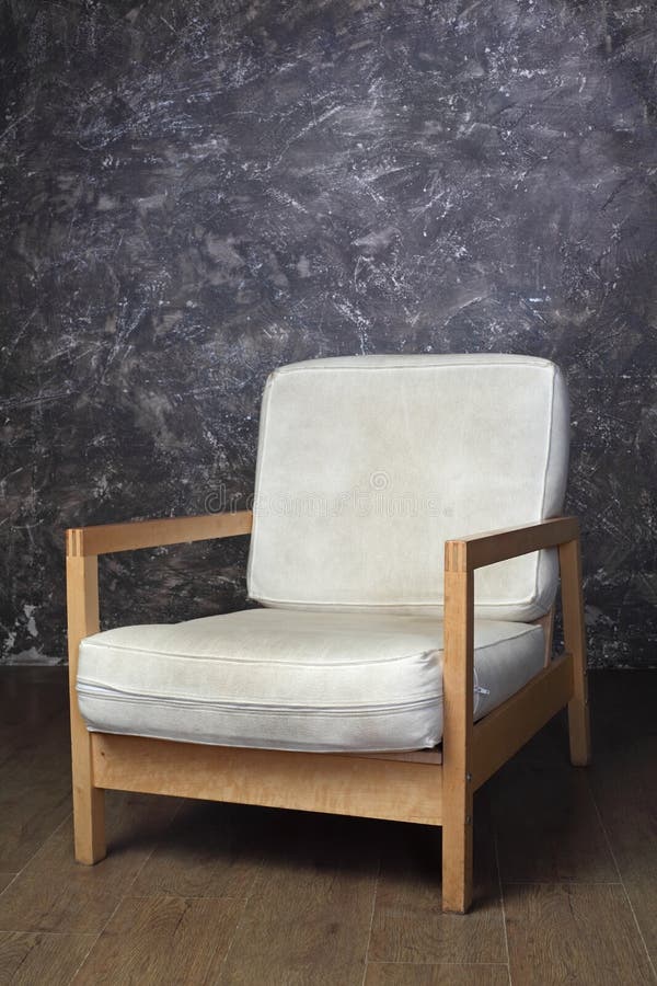 White Chair in Studio of Photographer Stock Photo - Image of blur ...