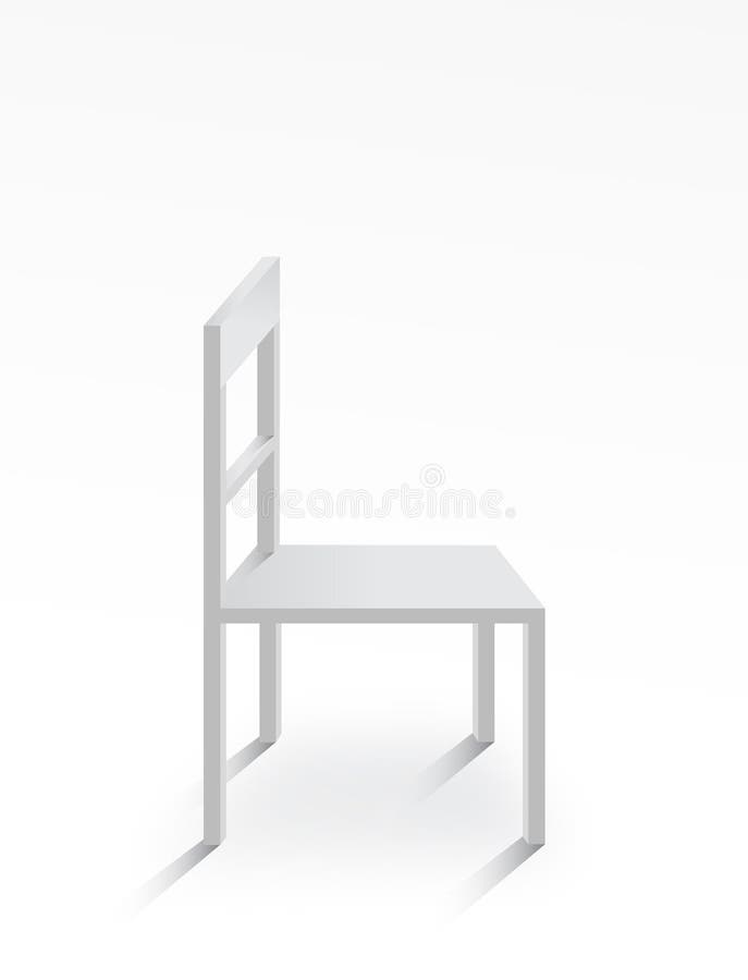 White Chair on White Background Stock Vector - Illustration of ...