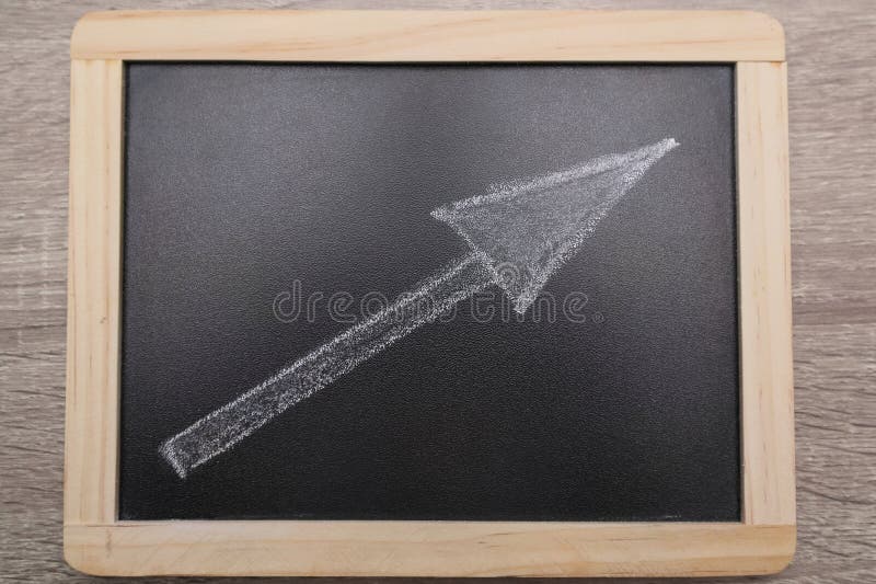 White Chalk Arrow. Arrow Mark Hand Draw. Chalkboard. Photo Stock Image ...
