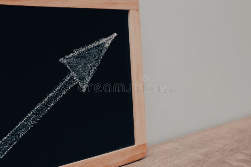 White Chalk Arrow. Arrow Mark Hand Draw. Chalkboard. Photo Stock Photo ...