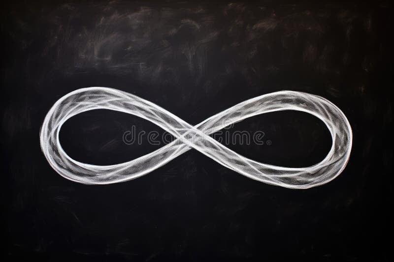 A White Chalk Infinity Symbol on a Black Chalkboard Stock Image - Image ...