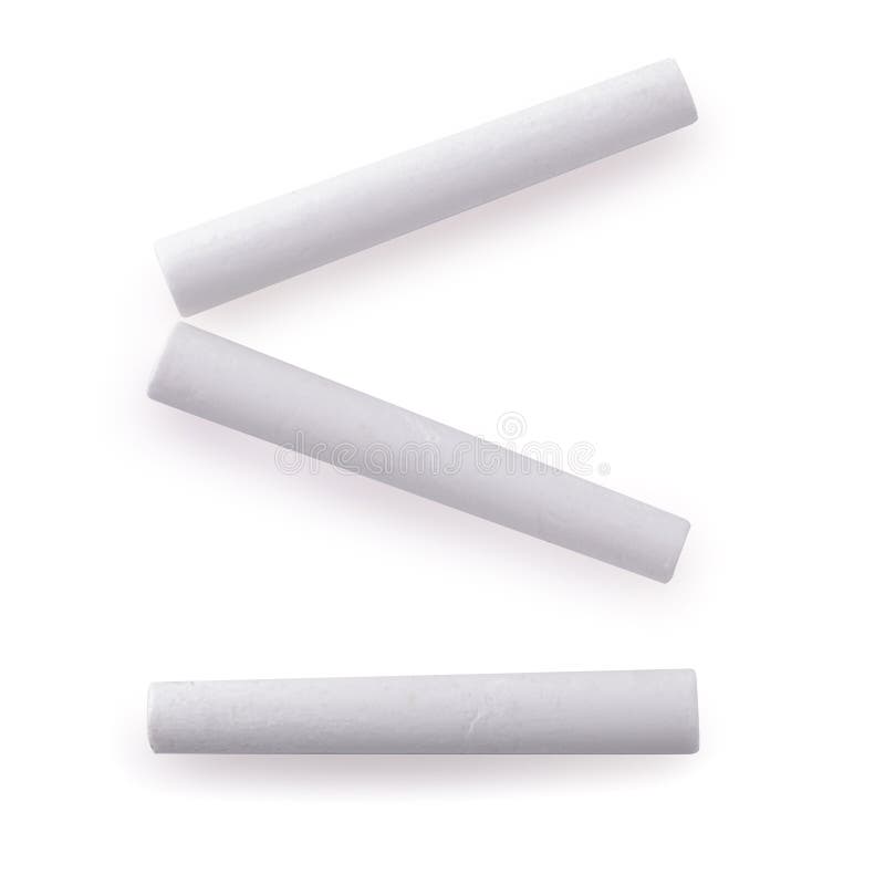 White Chalk Isolated on a White Background Stock Image - Image of heap ...