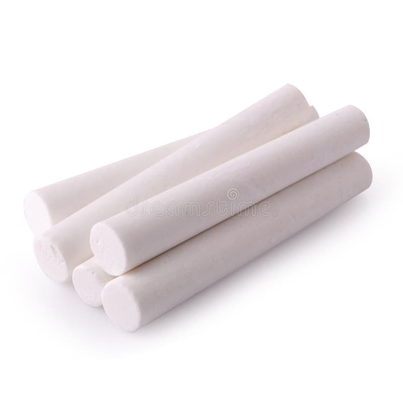 White Chalk Isolated On A White Background Stock Image Image Of