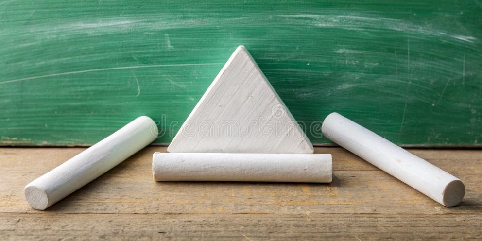 White Chalk and Triangle on Green Chalkboard, Chalk, Triangle, Geometry ...