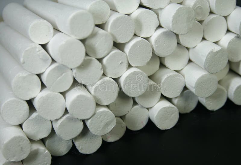 White Chalks on the Chalkboard Stock Photo - Image of creative, draw ...