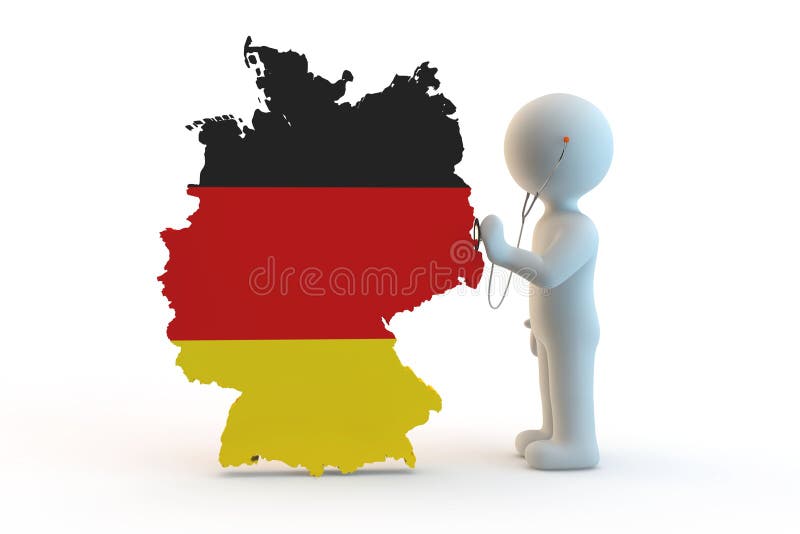 White Character and Germany Health Stock Illustration - Illustration of ...