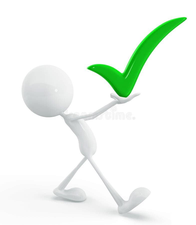 White Character with Right Sign Stock Illustration - Illustration of ...