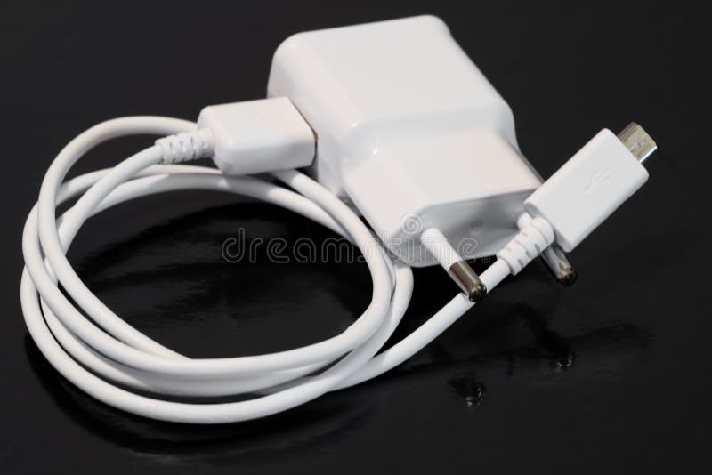 White Charger for Telephone Stock Image - Image of device, electricity ...