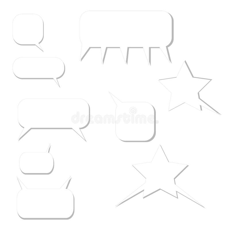 White Chat Boxes for Messages Stock Vector - Illustration of message ...