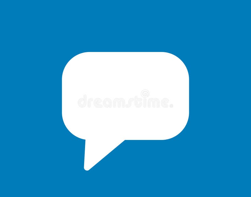 White Speech Bubble, Chat Icon Stock Vector - Illustration of sign ...