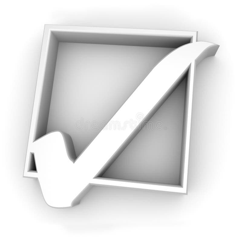 White check mark stock illustration. Illustration of form - 6822239