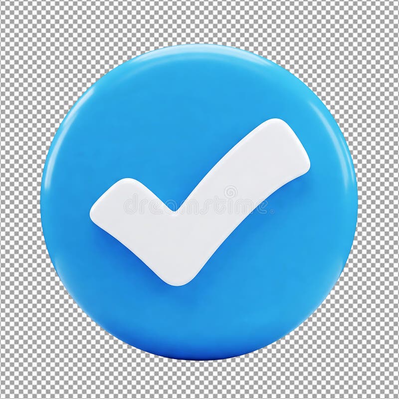 A White Check Mark Icon in a Blue Circle Stock Illustration ...