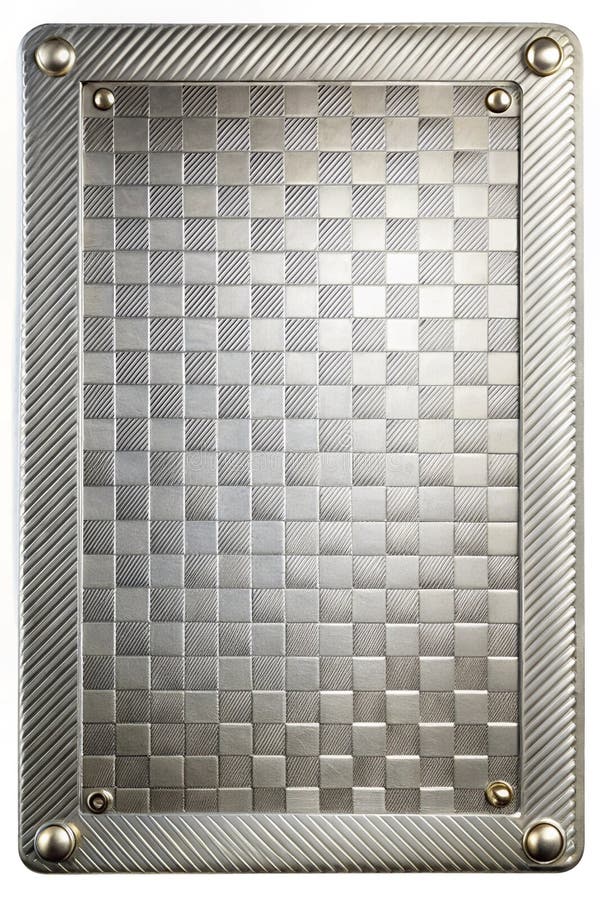 White Checker Grip Metal Plate Panel Stock Illustration - Illustration ...