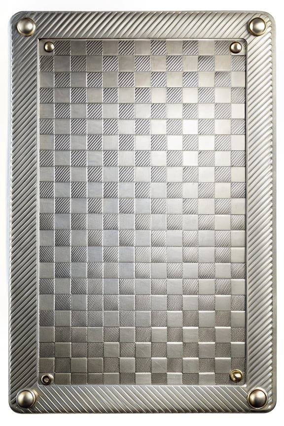 White Checker Grip Metal Plate Panel Stock Illustration - Illustration ...
