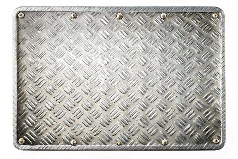 White Checker Grip Metal Plate Panel Stock Illustration - Illustration ...