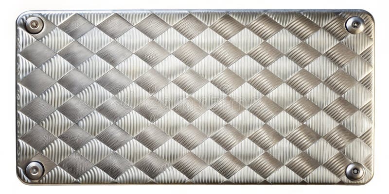 White Checker Grip Metal Plate Panel Stock Illustration - Illustration ...