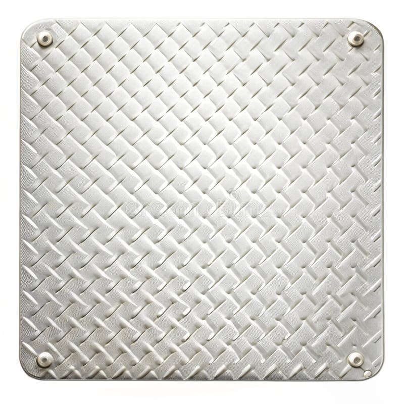 White Checker Grip Metal Plate Panel Stock Illustration - Illustration ...
