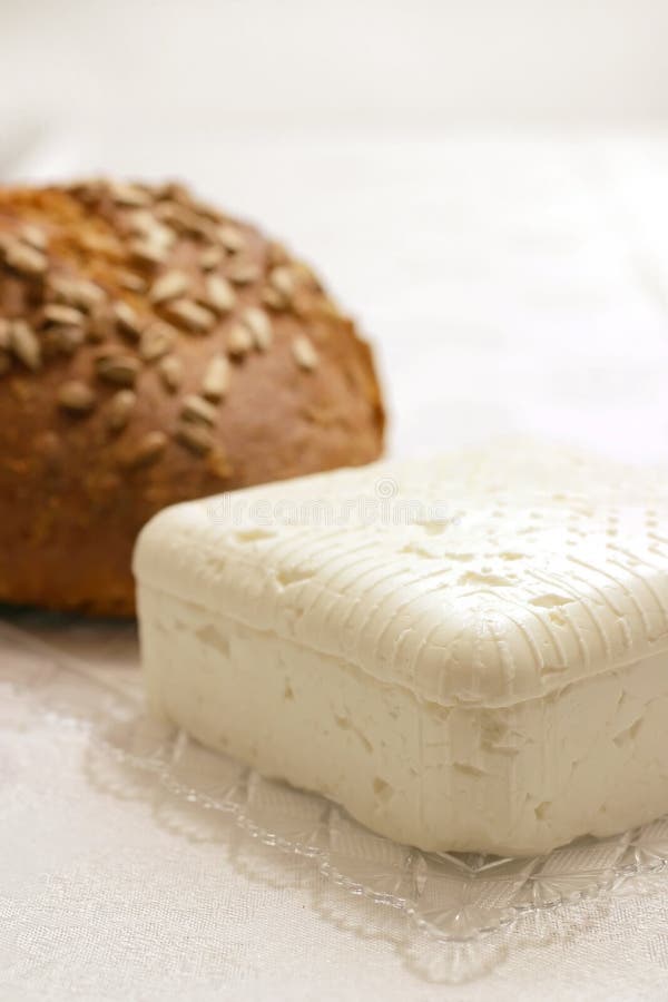 White Cheese Served on Plate Stock Photo - Image of feta, blue: 10457512