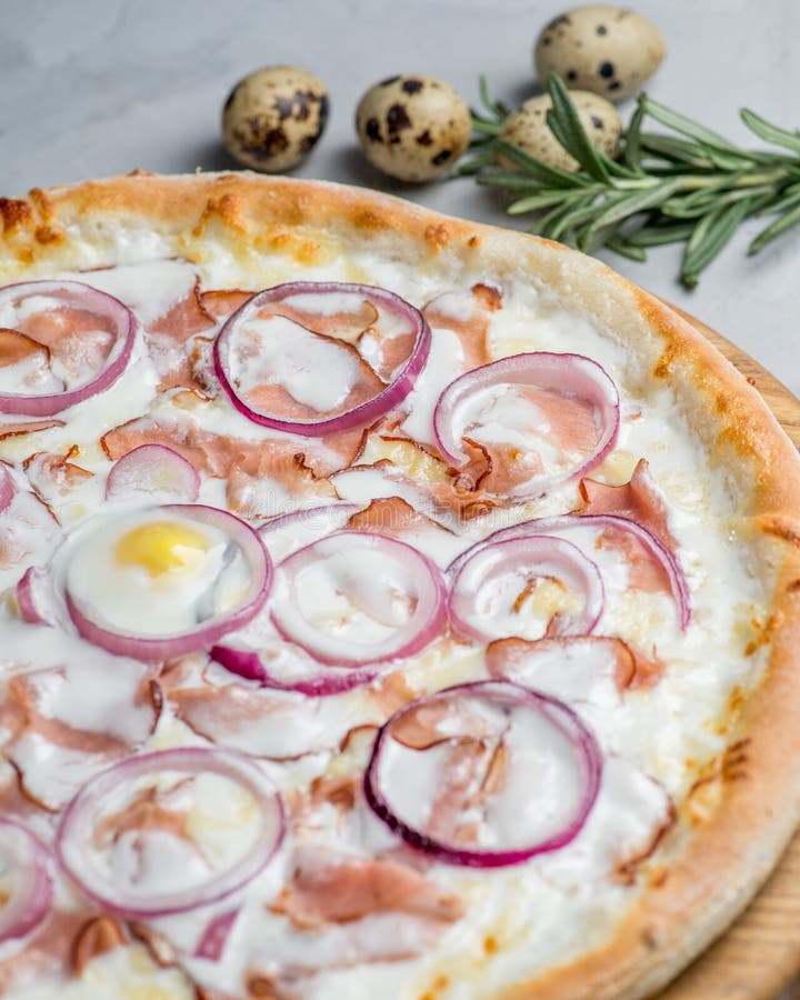 White Cheese Pizza on Background Stock Photo - Image of cuisine ...