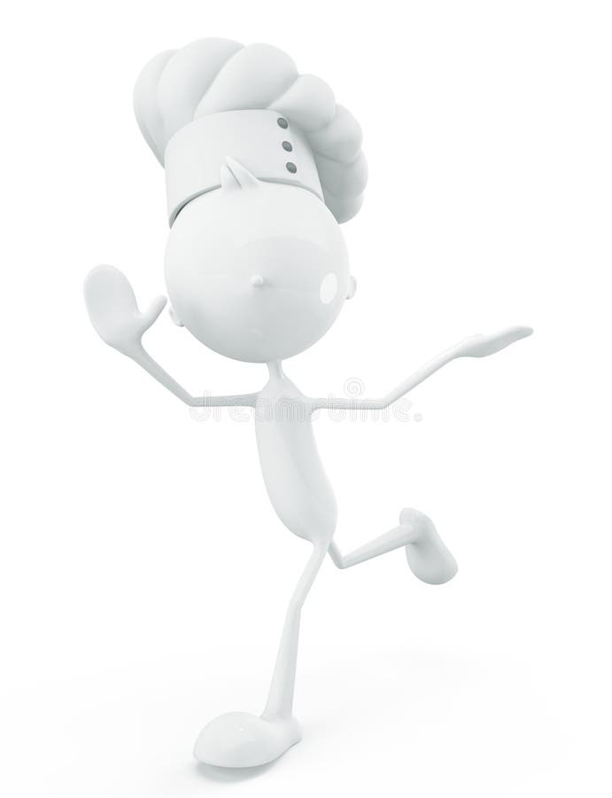 White Chef Character Running Pose Stock Illustrations – 12 White Chef ...