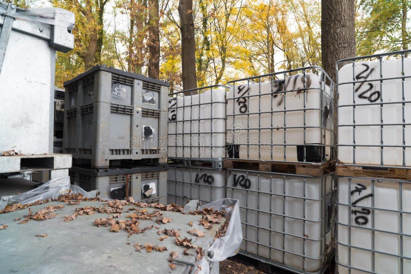 White chemical containers stock image. Image of toxic - 202565763