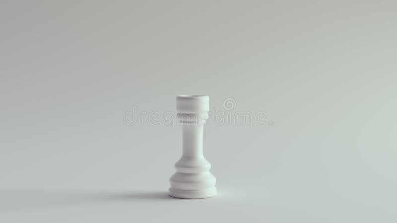 White Chess Castle Piece stock illustration. Illustration of clean ...