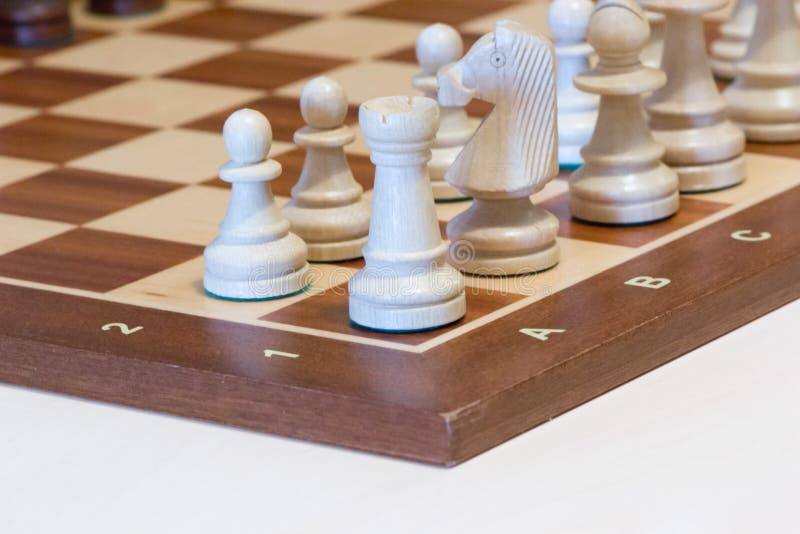 White chess game begin stock image. Image of background - 76629409