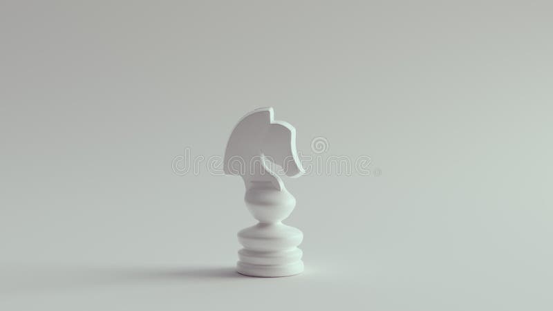 White Chess Knight Piece stock illustration. Illustration of graphic ...