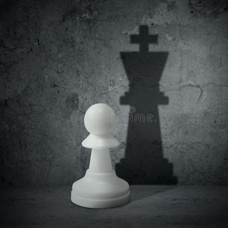 Queen Chess Pieces Dramatic Shadow