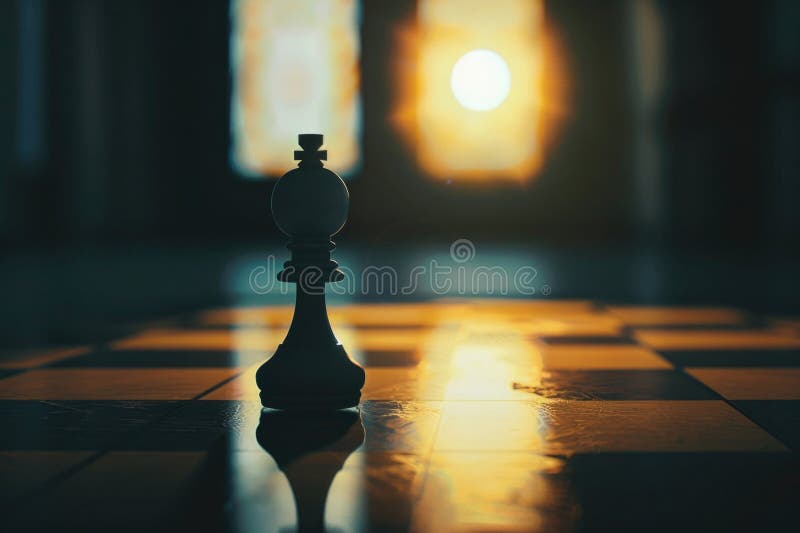 White Chess Piece Board Suitable Strategy Competition Concepts Stock ...