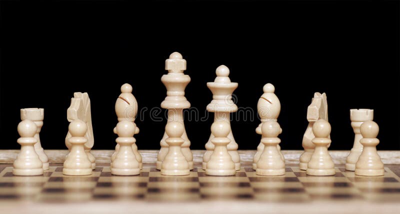 White Chess Pieces stock photo. Image of problem, competition - 4870772