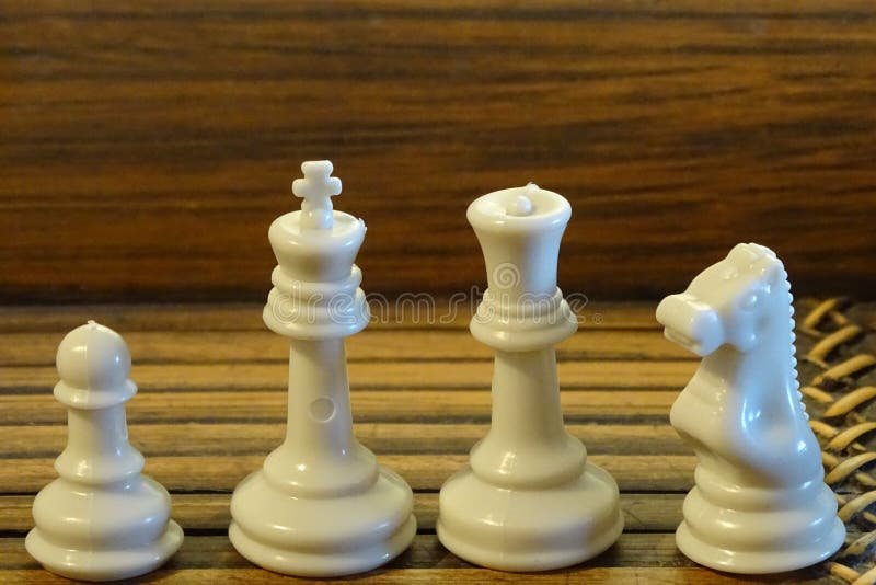 White Chess Pieces in Detail Stock Photo - Image of pieces, small: 93211024
