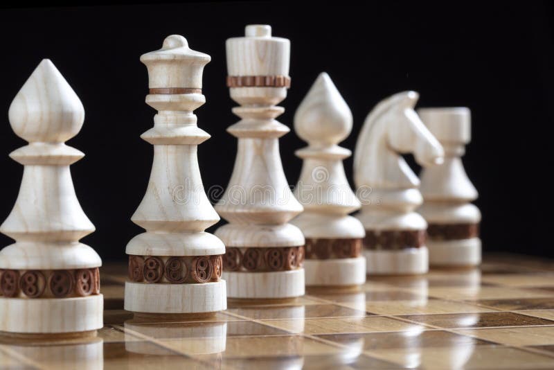 White Chess Pieces on a Chess Field Stock Image - Image of challenge ...
