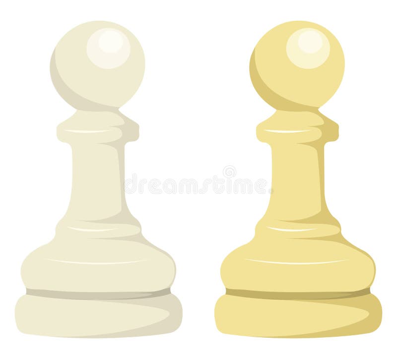 White chess pieces, icon stock vector. Illustration of battle - 261383510