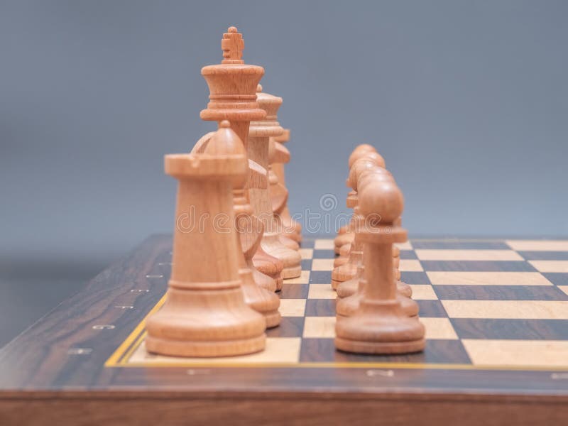 White Chess Pieces Standing in a Rows of White Pieces on a Chessboard ...