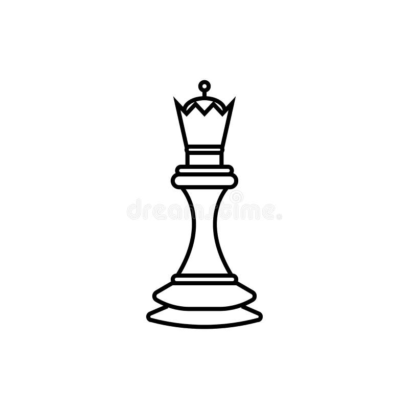 White chess queen stock vector. Illustration of game - 151415073
