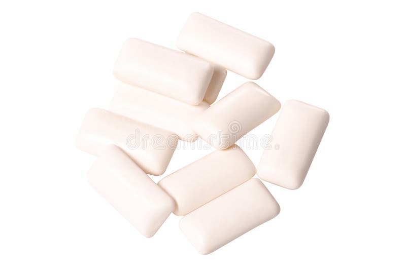 White chewing gum stock photo. Image of macro, closeup - 104263196