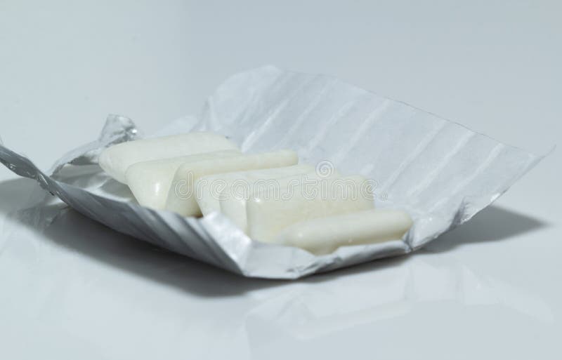 White Chewing Gum in an Open Package Stock Photo - Image of freshness ...
