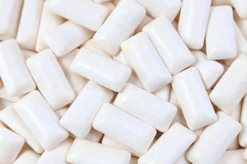 White Chewing Gum Pads Texture Close Up Top View Stock Photo - Image of ...