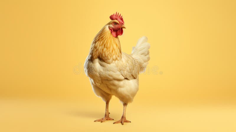 Hen Chicken Standing Hand Drawn Sketch. Stock Illustration ...